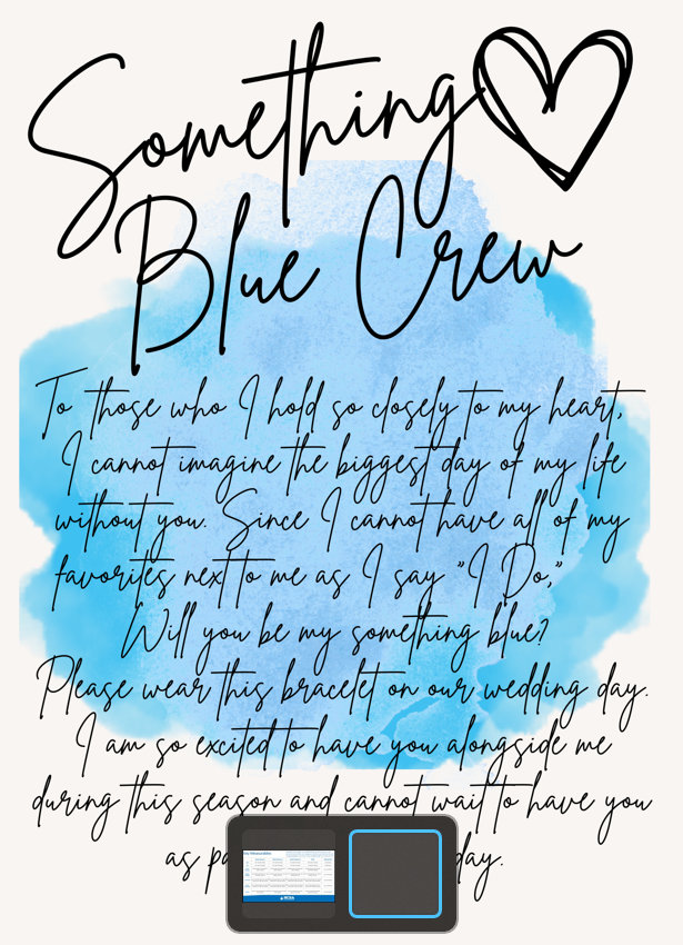 Something Blue Crew Blue Crew Poem - Etsy