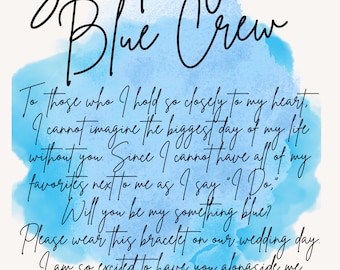 Something Blue Crew Card Digital Download - Etsy