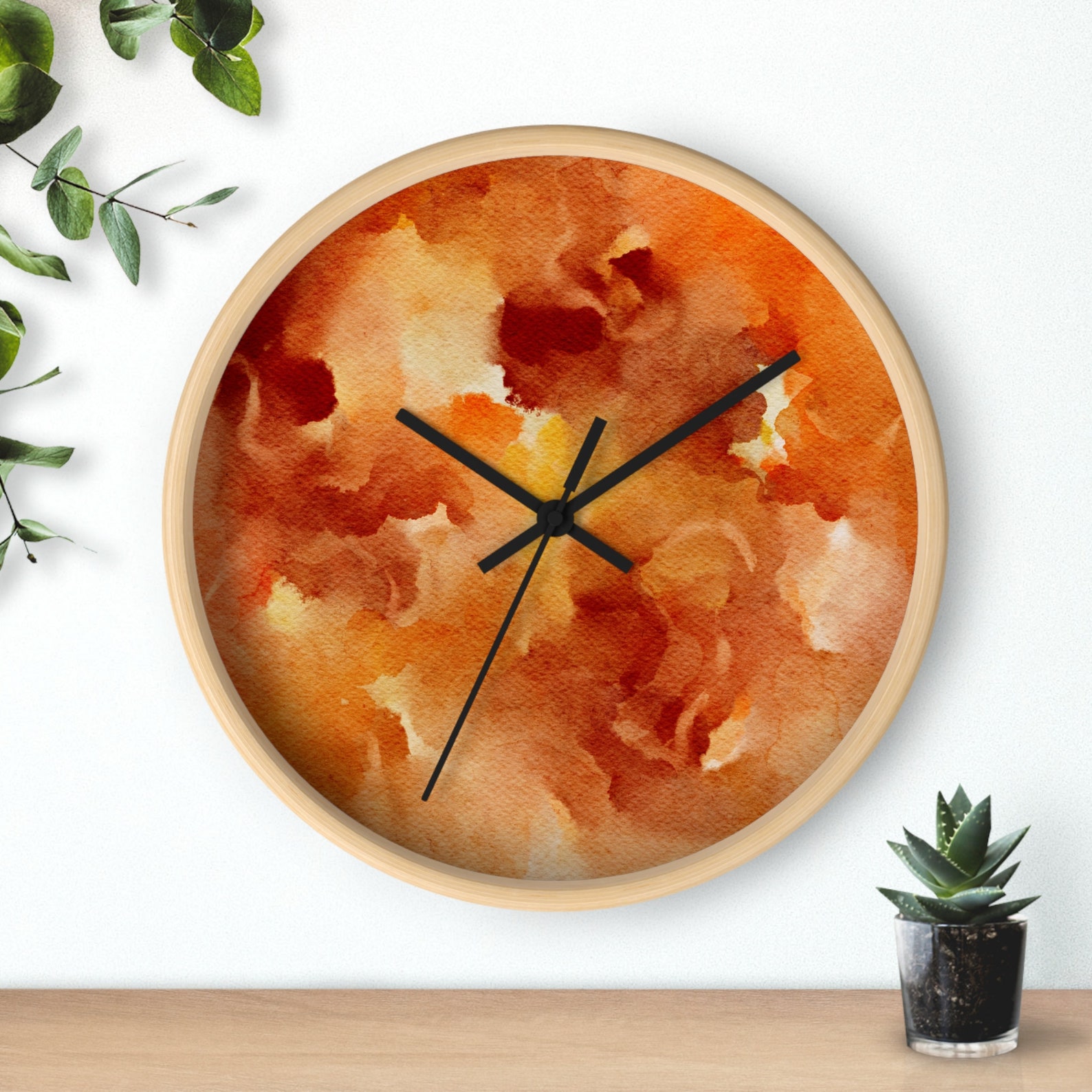 Sun Wall Clock, Solar System, Zodiac Signs, Star Signs, Watercolor, Astrological Gifts ...