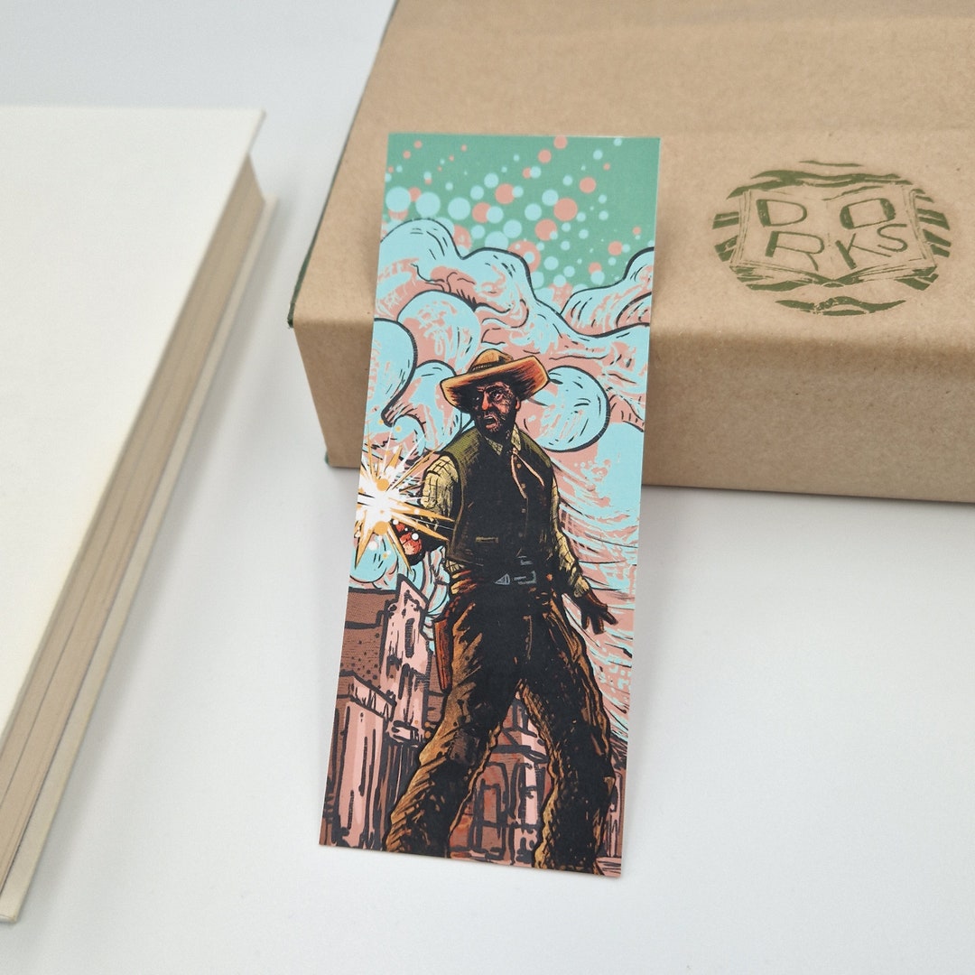 Pulp Western Bookmark, Cowboy Bookmarks, 2-sided Illustrated Premium ...