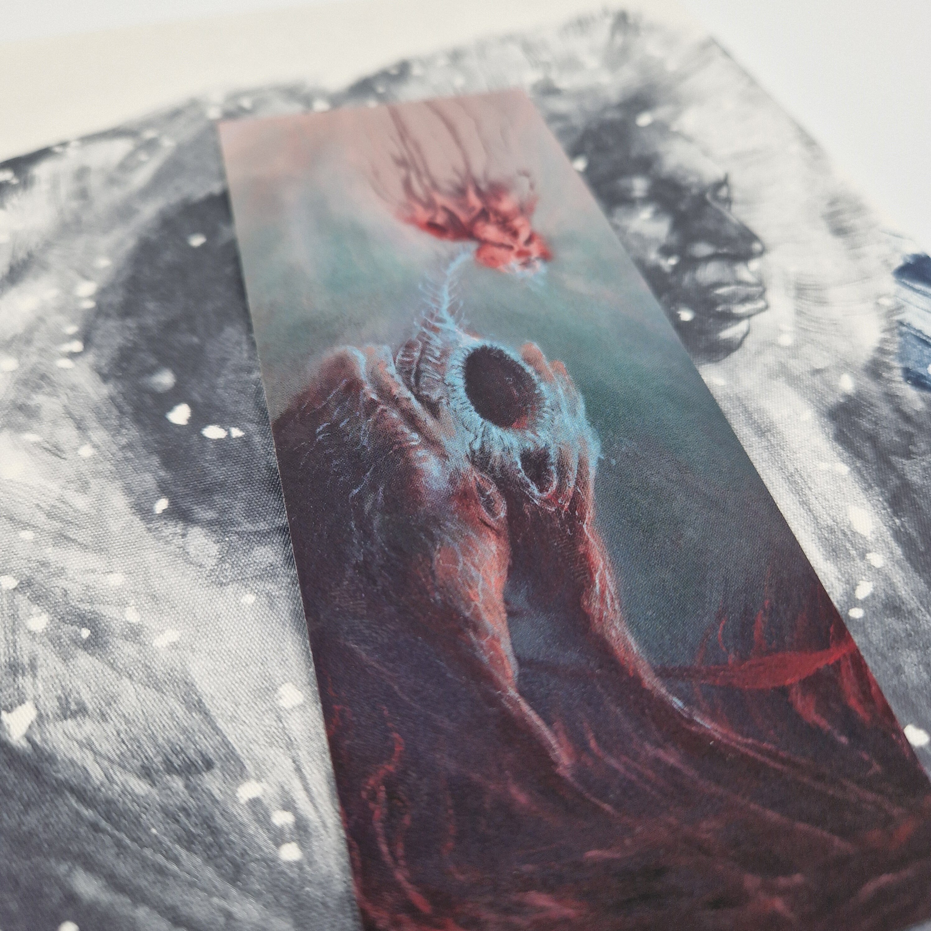 Dark Surrealist Bookmark, Horror Bookmarks, giraffe 2-sided Illustrated ...