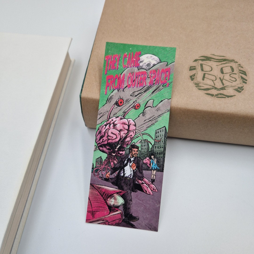 Sci-fi Bookmark, Raypunk Bookmarks, "they Came From Outer Space ...