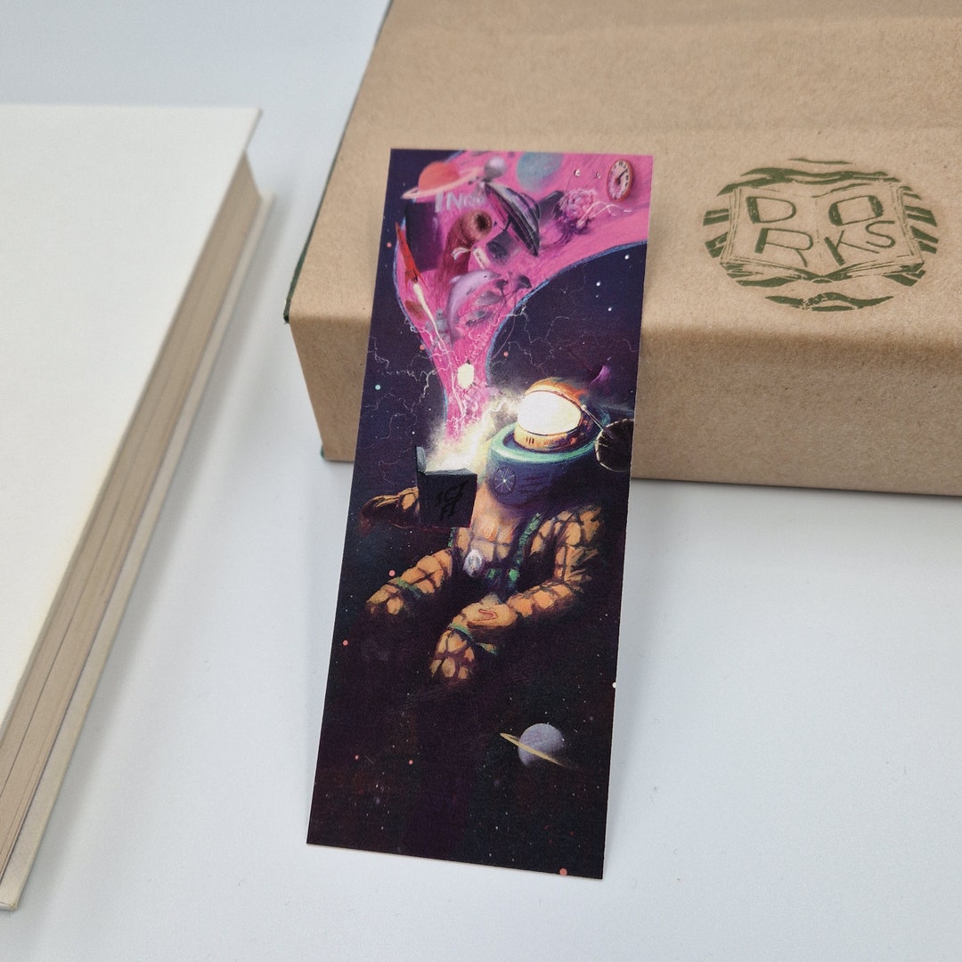 Illustrated Bookmark, Sci-fi Bookmarks, "i Read Sci-fi" 2-sided ...