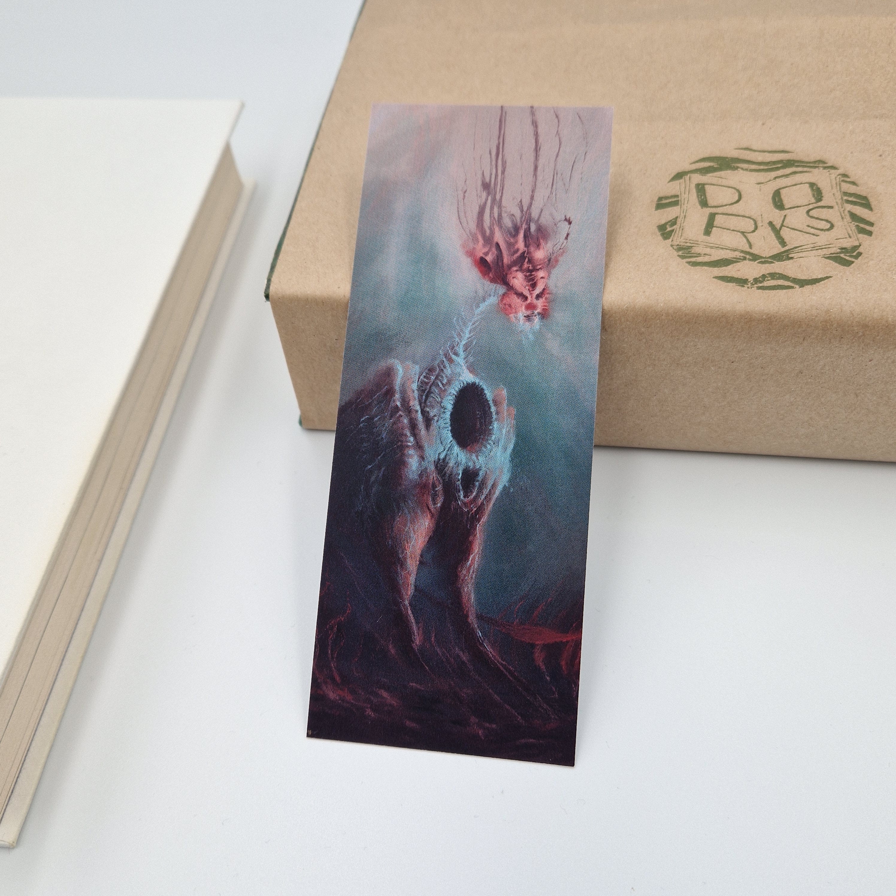 Dark Surrealist Bookmark, Horror Bookmarks, giraffe 2-sided Illustrated ...