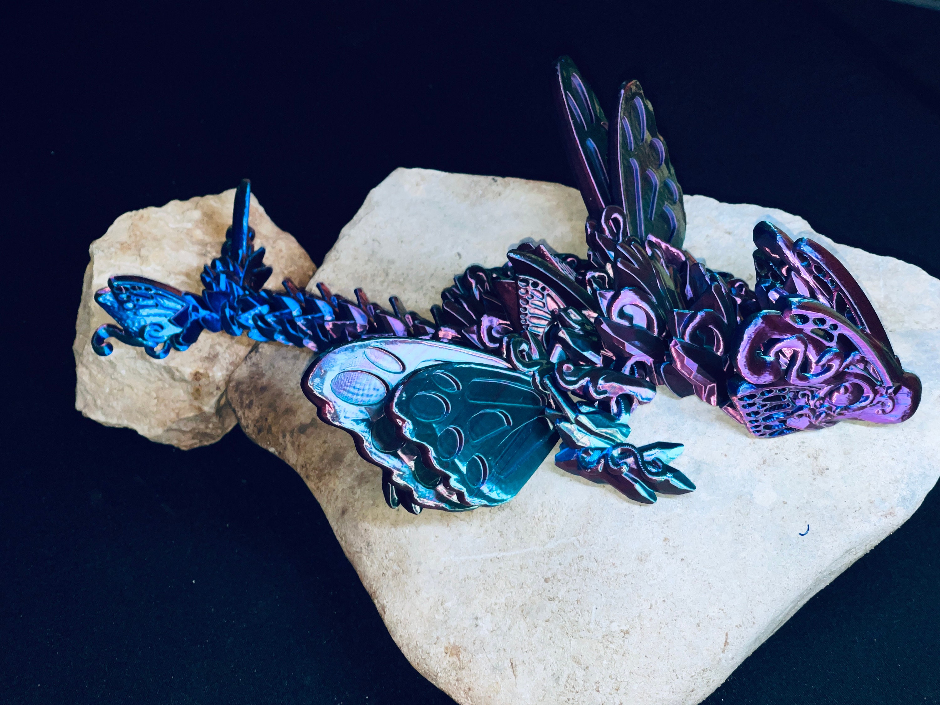 Baby Butterfly Dragon Open Wings, Articulated 3D Printed Dragon ...