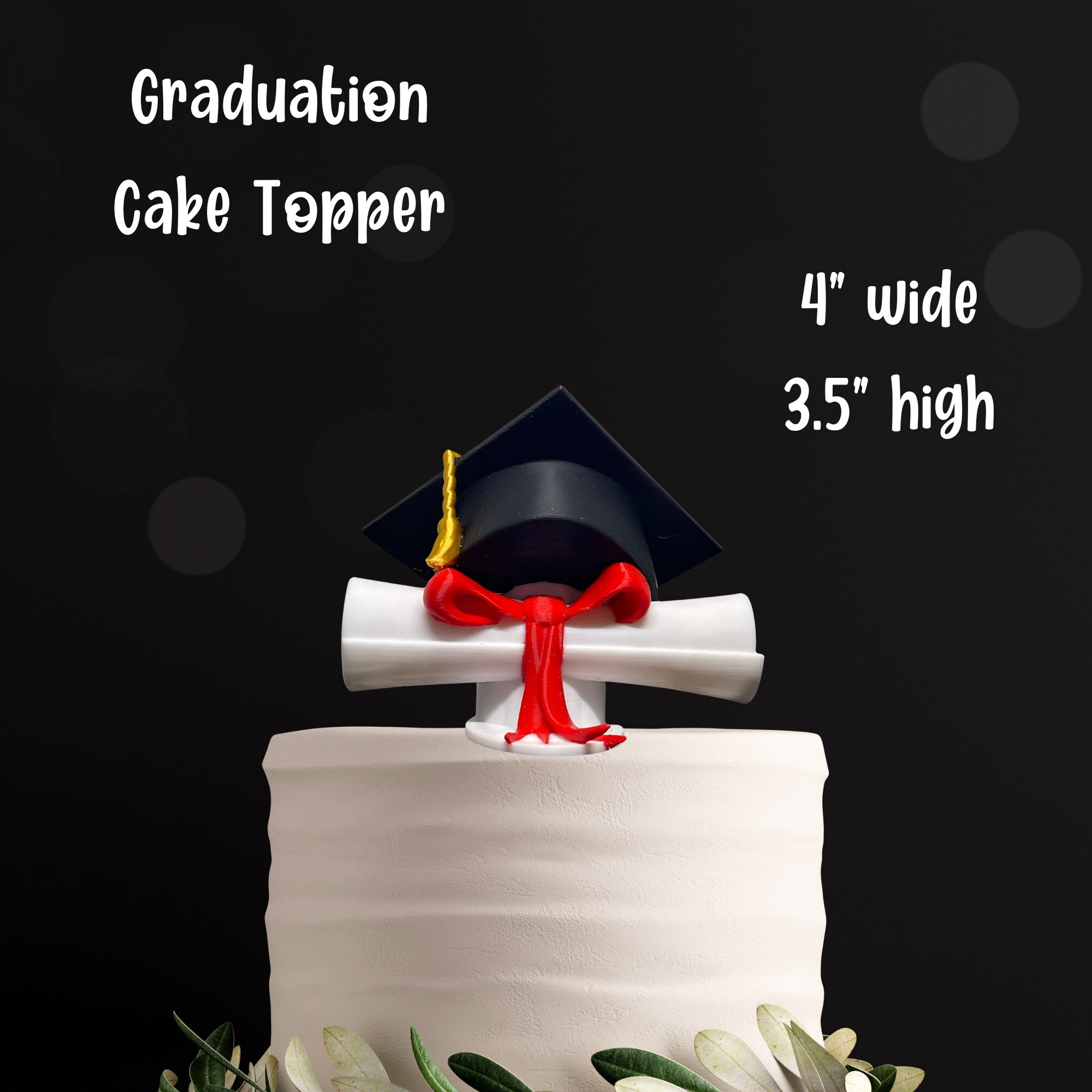 3D Graduation Cap Cake Topper, Graduation Decoration Cake Topper ...