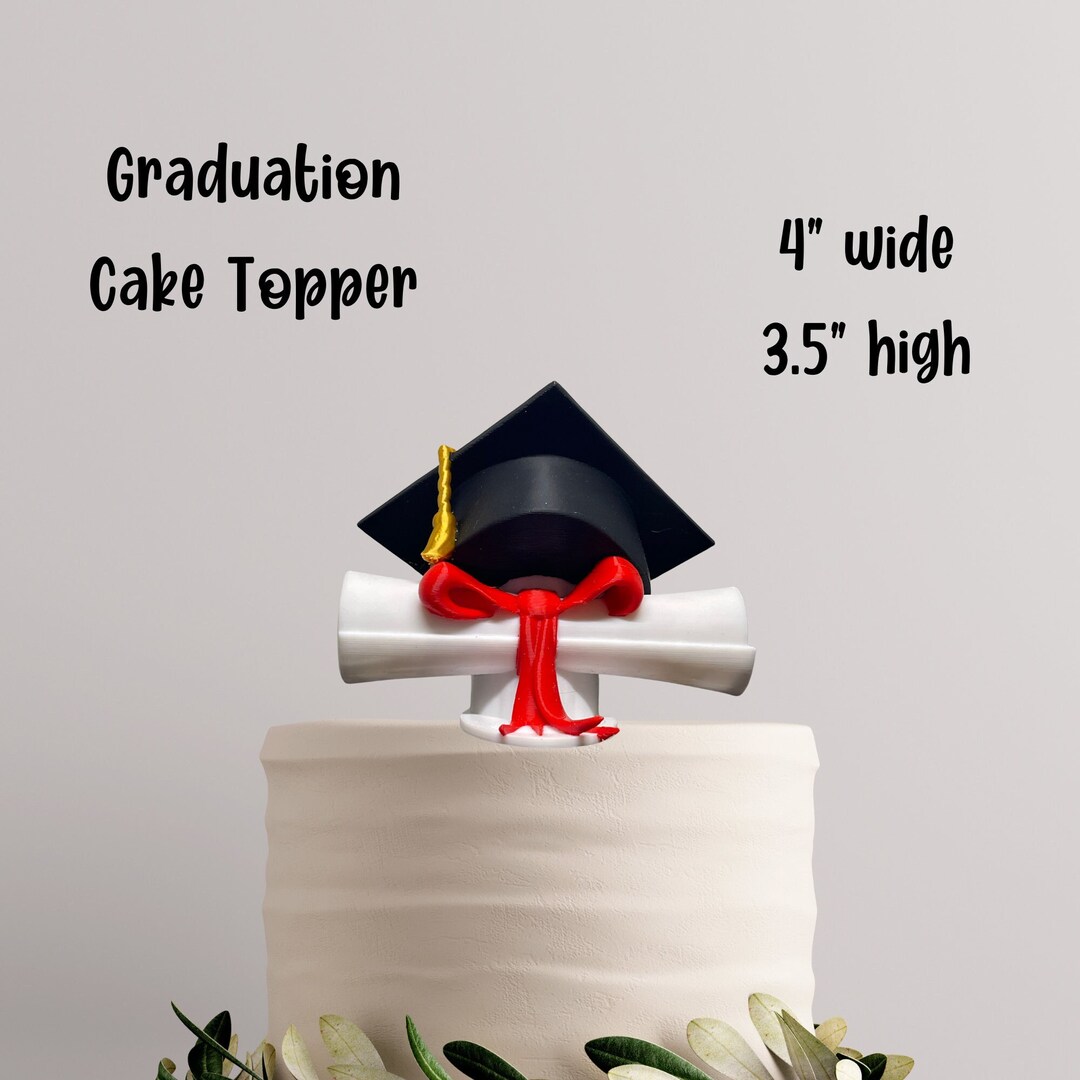 3D Graduation Cap Cake Topper, Graduation Decoration Cake Topper ...