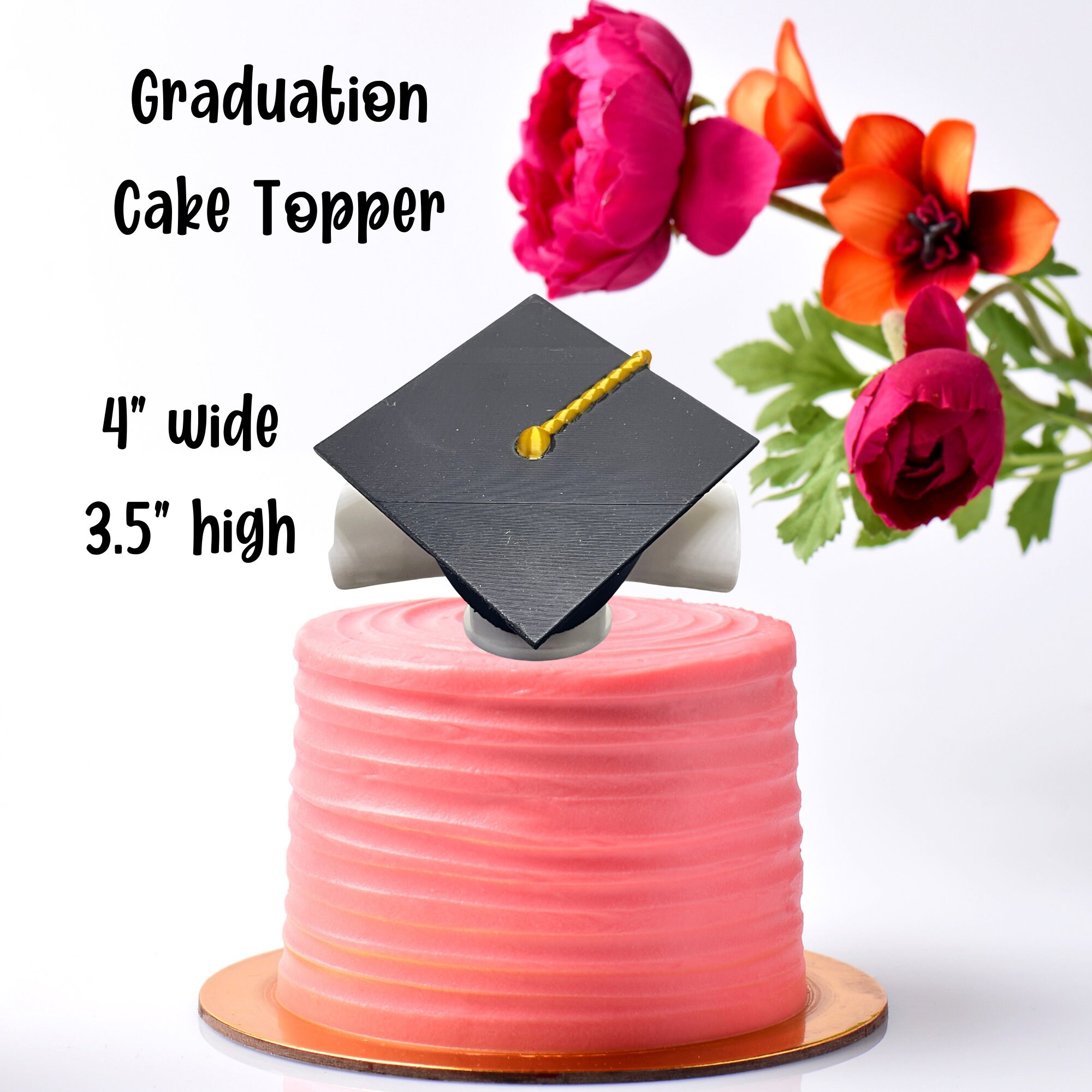3D Graduation Cap Cake Topper, Graduation Decoration Cake Topper ...