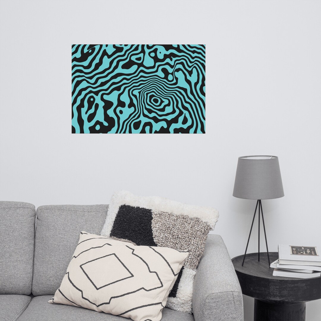 Unique- Modern Art- 3d-psychedelic Sixties-synoptic Chart-optical ...