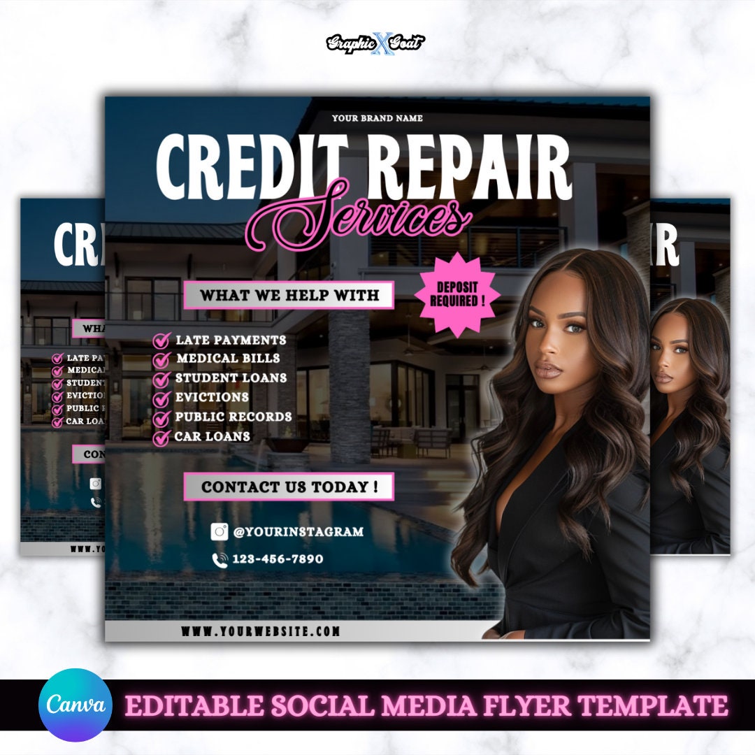 Credit Repair Services Flyer, Credit Repair Flyer Design, Credit ...