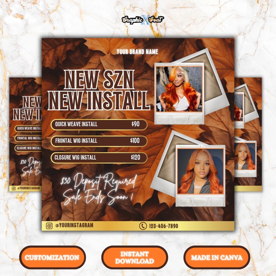 Fall Flyer, New Szn New Install Flyer, November Flyer Template ...