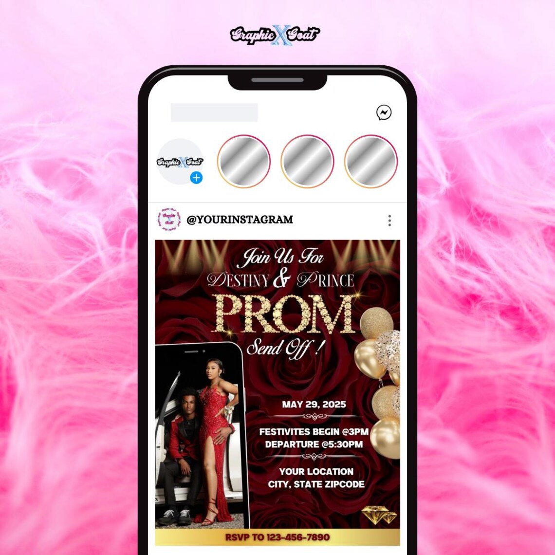 Prom Send off Invitation Template, Prom Send off Flyer, Homecoming ...