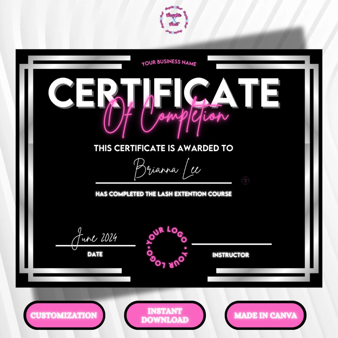 Certificate of Completion, Certificate of Completion Template, Hair ...