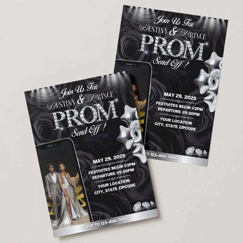 Prom Send off Invitation Template, Prom Send off Flyer, Homecoming ...