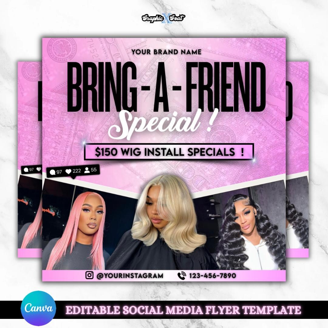 Bring A Friend Sale Flyer, Bestie Deal Flyer, Bestie Deal Booking Flyer ...
