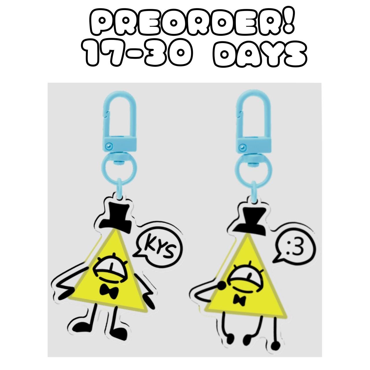Bill Cipher Gravity Falls Keychain Billford Bipper Ford Stan Pines ...