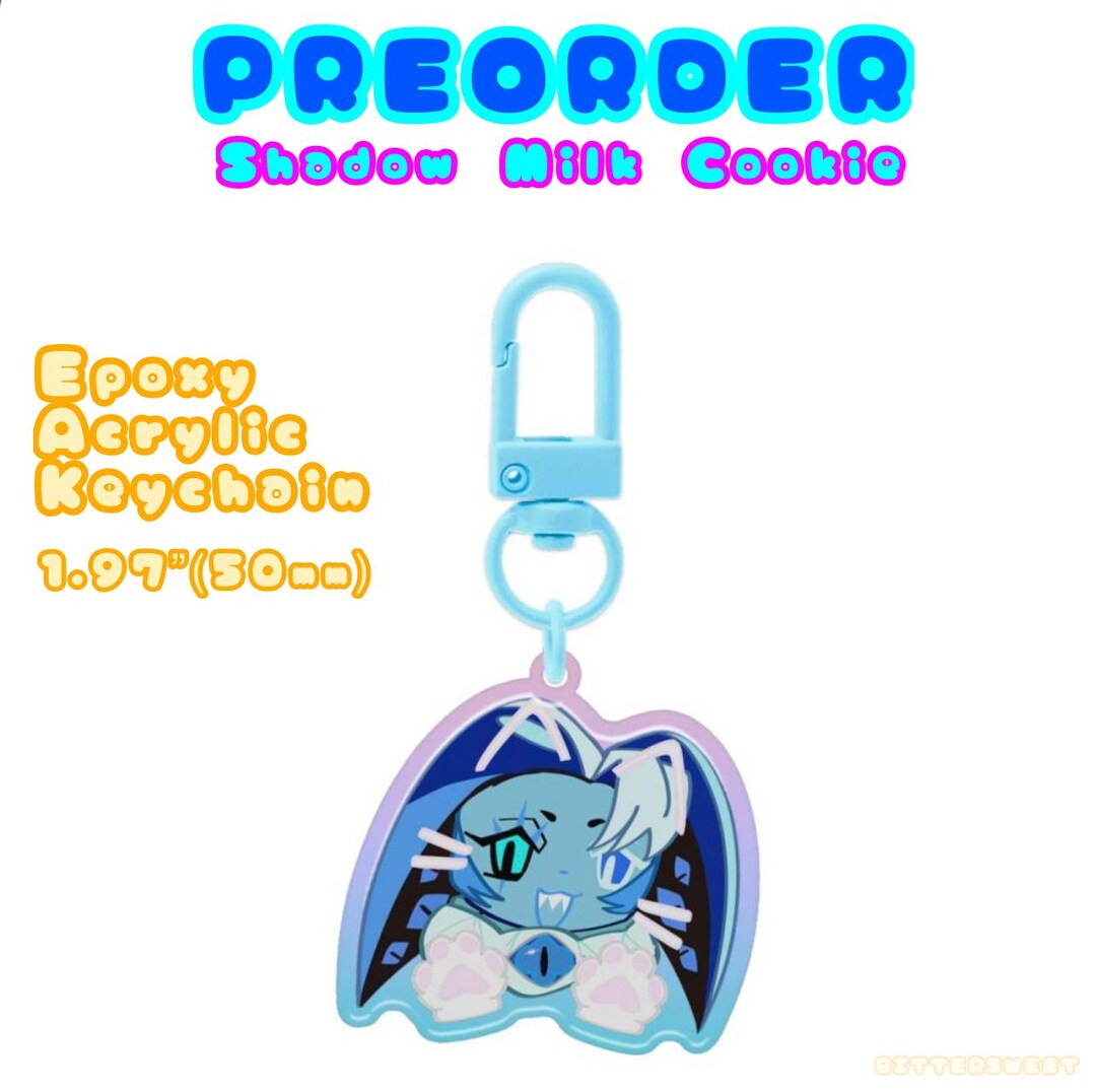 PRE-ORDER Shadow Milk Cookie Kitty Cat Epoxy Acrylic Keychain CRK ...