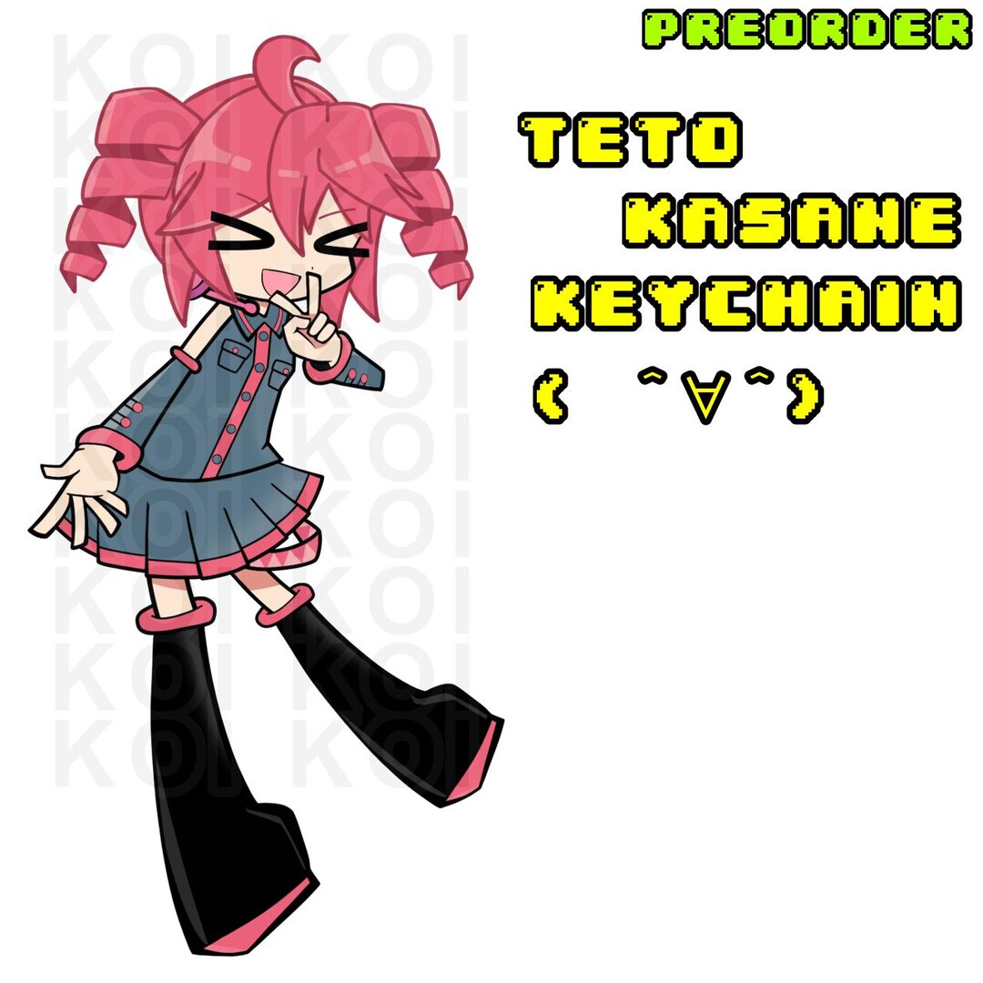 PREORDER Kasane Teto Utau Keychain Vocaloid - Etsy
