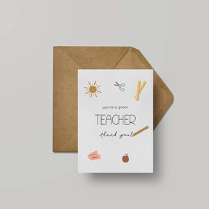 Digital Teacher Appreciation Card | Printable Card for Teacher | Thank ...