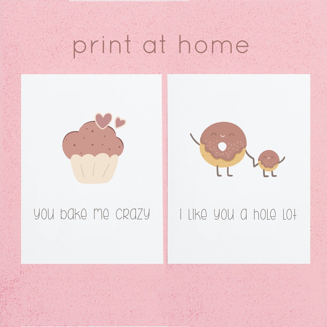 Printable Valentines Cards, Print at Home, Vday Card, Greeting Card ...