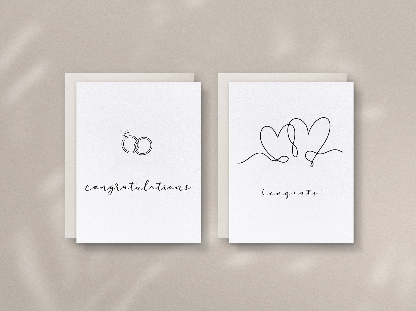 Printable Wedding Cards | Simple Bridal Shower Cards | Digital Greeting ...