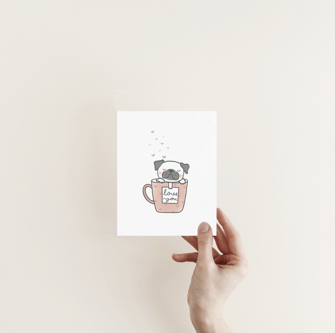 Printable Puppy Valentines Card, I Love You Vday Card, Cute Dog Card ...