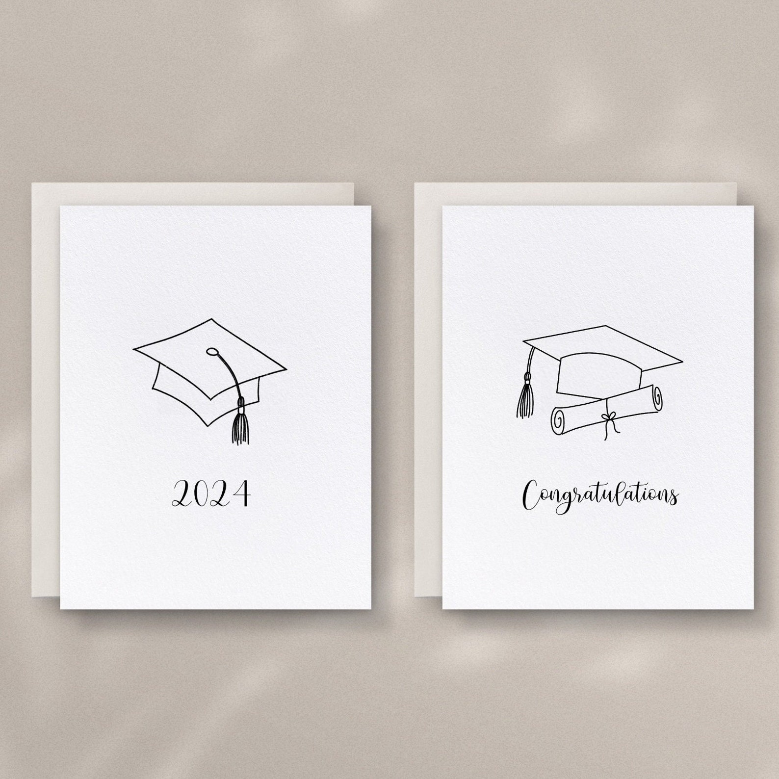 Printable Graduation Greeting Card, 2024 Card, Minimal Card for ...