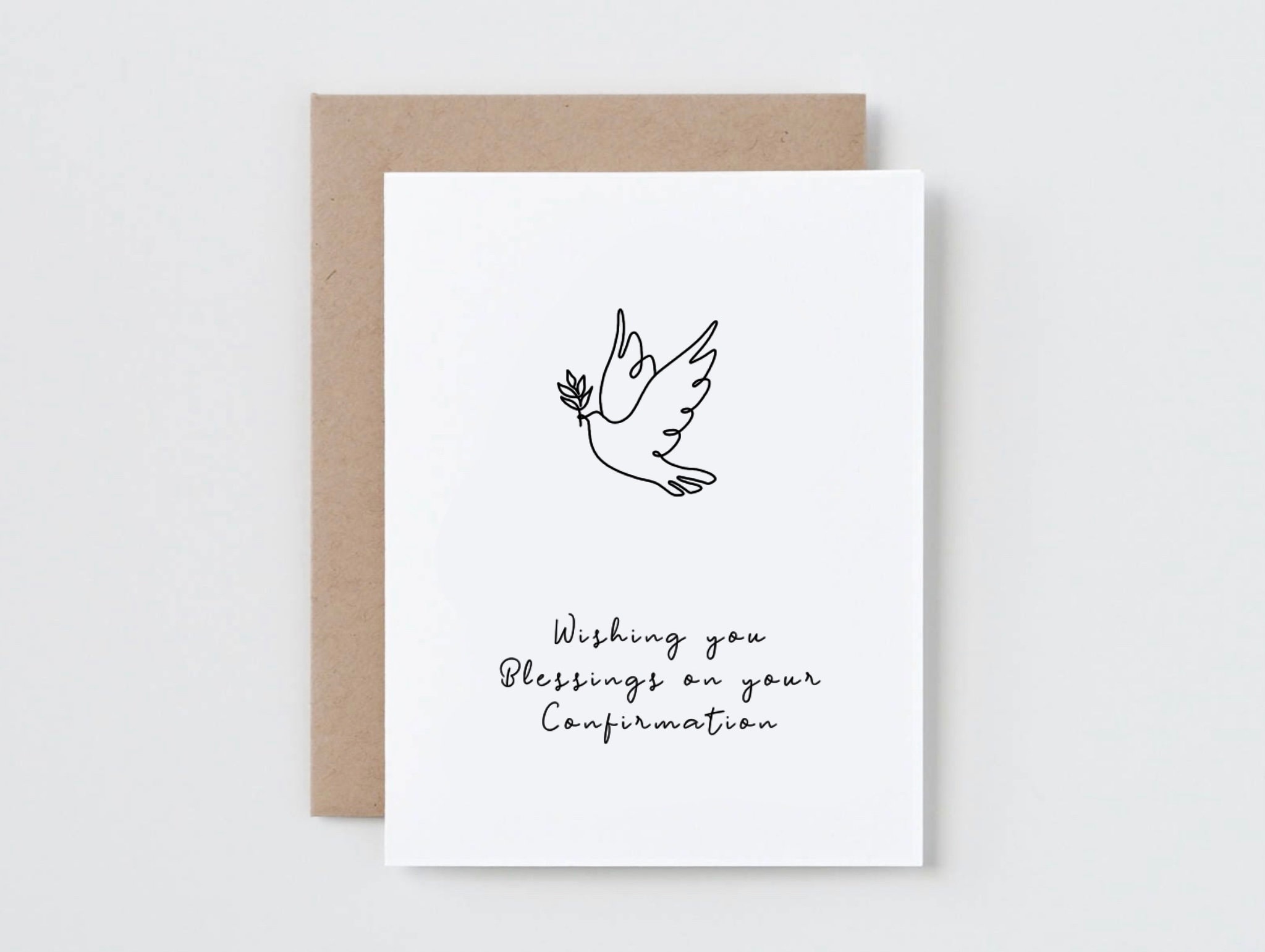 Printable Confirmation Greeting Card