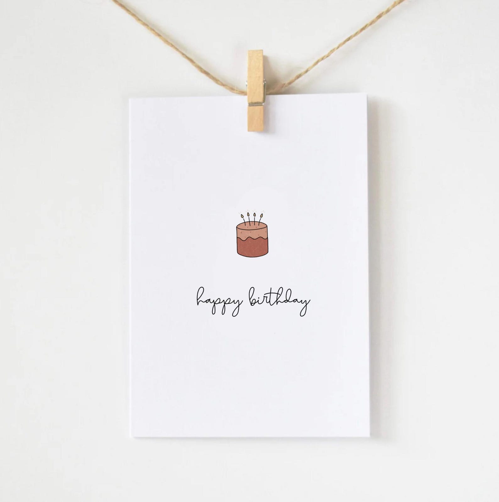 Minimalist Birthday Cards Variety Pack, Printable Greeting Card, Happy ...