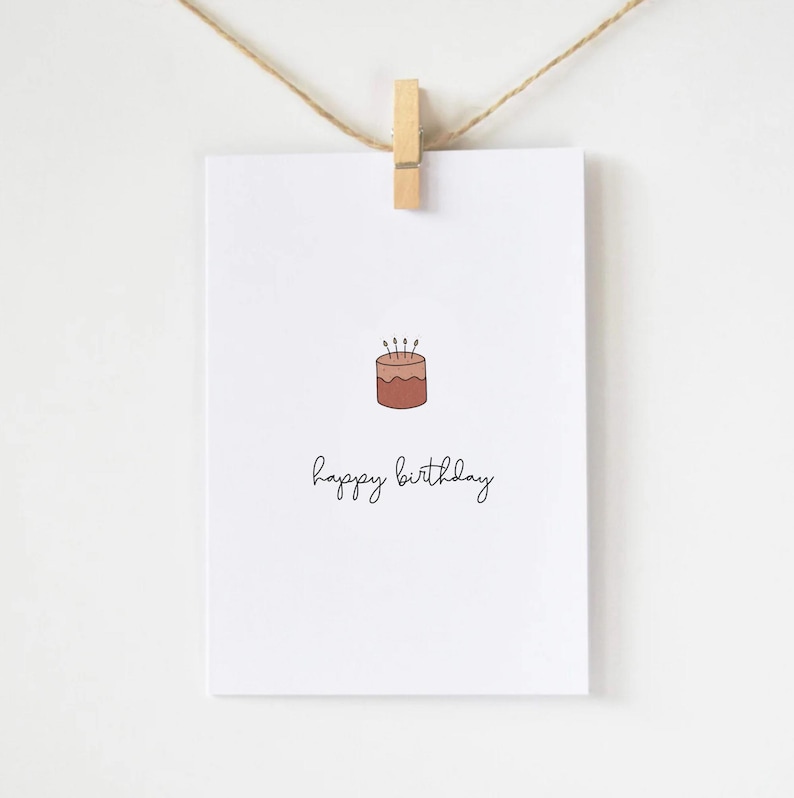 Minimalist Birthday Cards Variety Pack, Printable Greeting Card, Happy ...