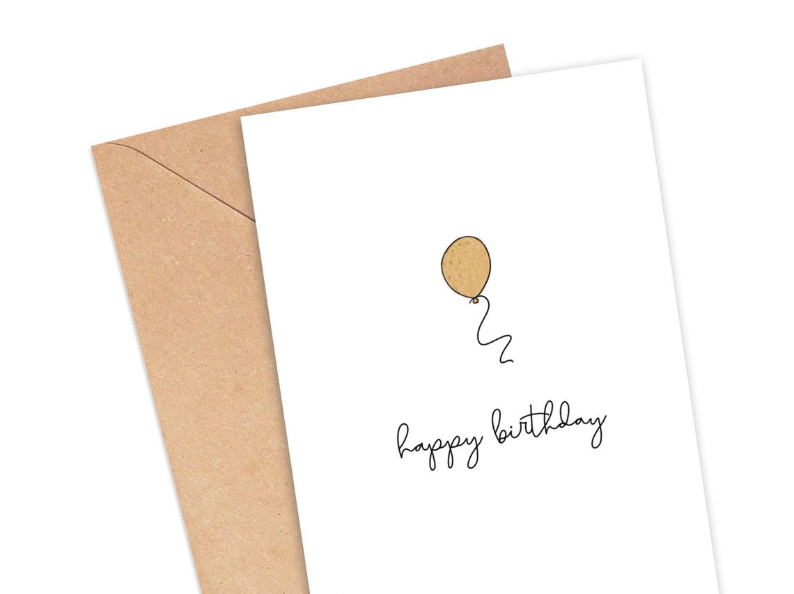 Minimalist Birthday Cards Variety Pack, Printable Greeting Card, Happy ...