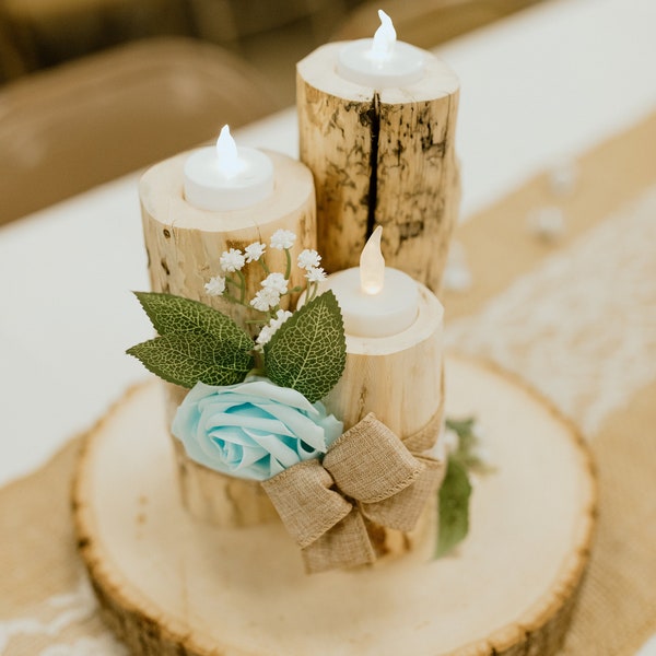Log Centerpiece - Etsy