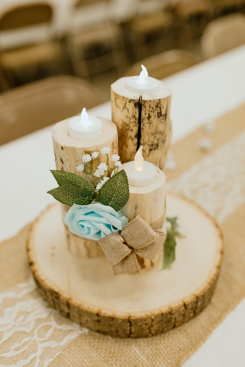 Log Centerpiece - Etsy
