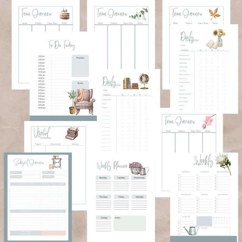 HOMESCHOOL PLANNER! Printable Planner for Home Educators. BONUS Student ...