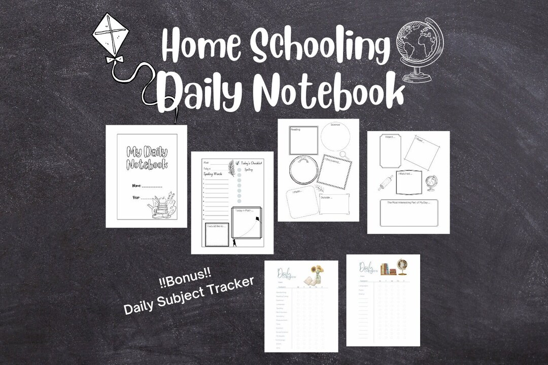 HOMESCHOOL DAILY NOTEBOOK! Printable Pages for Your Homeschooler to ...