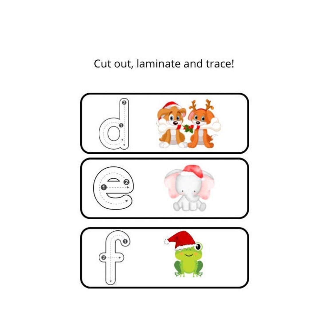 12 PRINTABLE FESTIVE Christmas Letter and Number Tracing Worksheets for ...