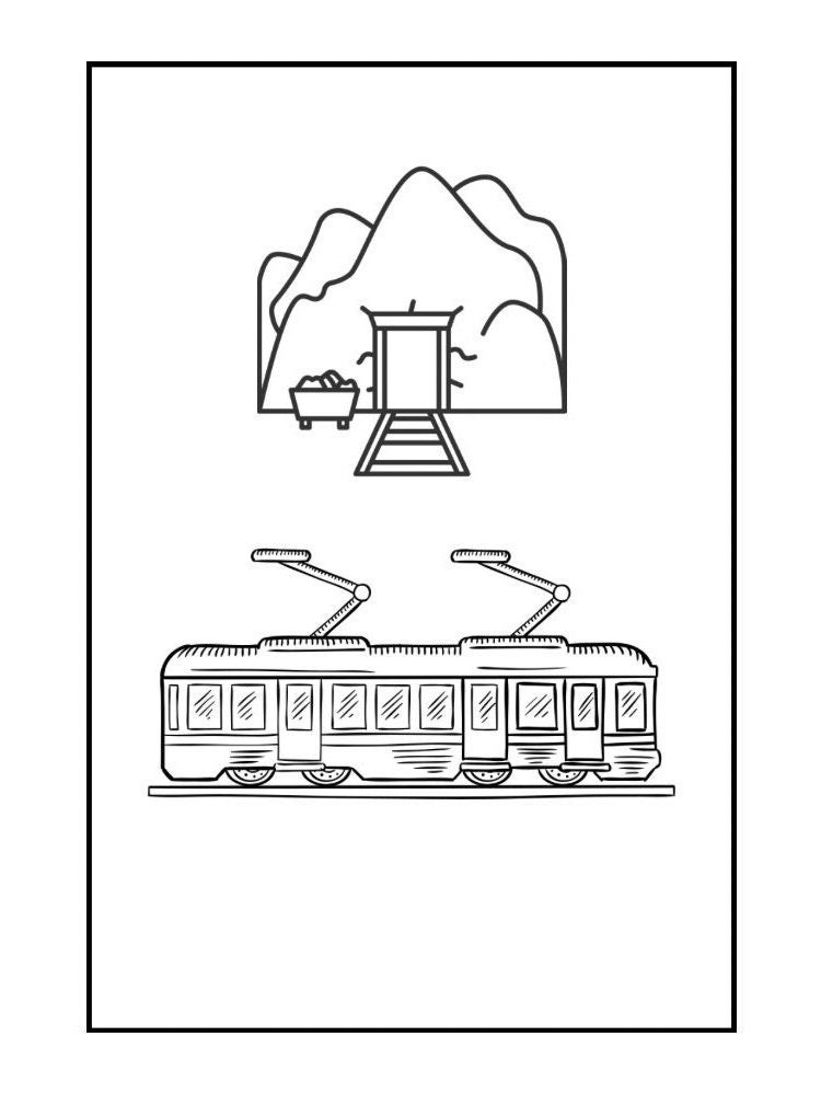 PRINTABLE TRAINS Colouring Bundle! 20 Pages of Easy to Colour Trains ...