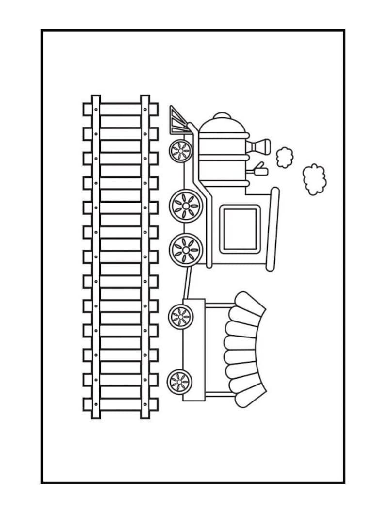 PRINTABLE TRAINS Colouring Bundle! 20 Pages of Easy to Colour Trains ...