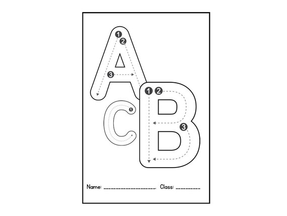 27 PRINTABLE Alphabet Trace and Colour for Early Learners - Etsy
