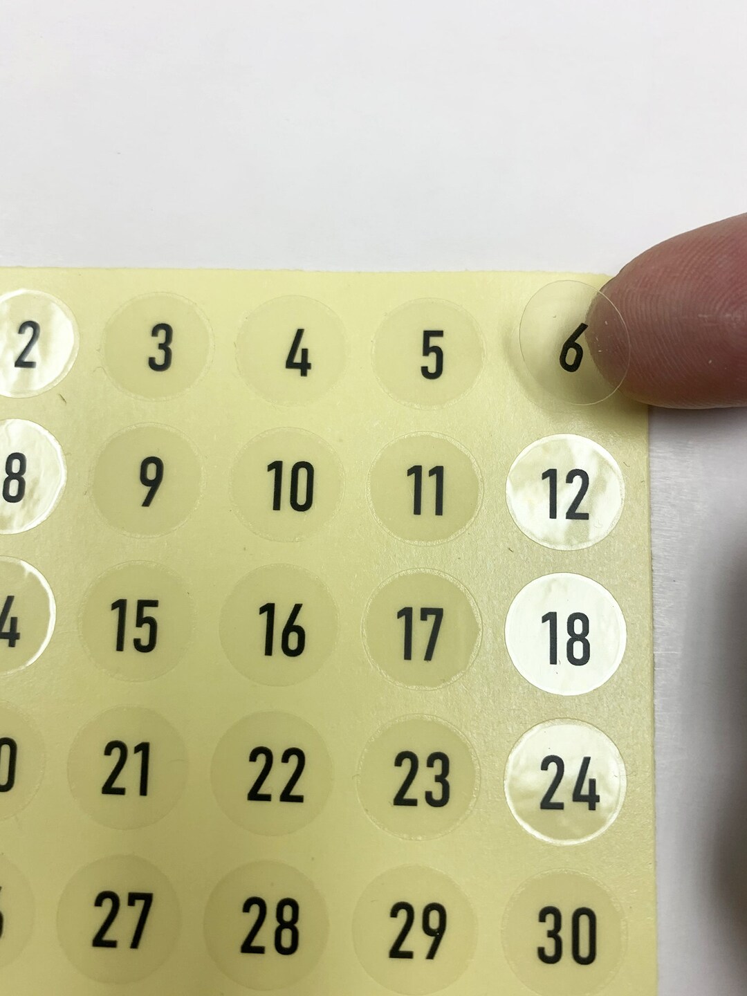 Clear Numbers Stickers, 4 Sheets 1-54, 55-108, 109-162, 163-216 Number ...