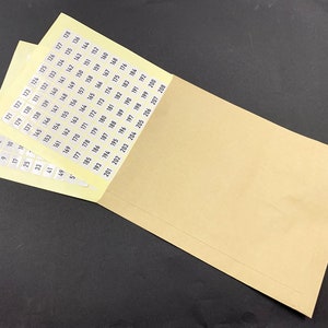 Rectanglar Numbers Stickers, 2 A4 Sheets 1-120, 121-240 in Numbers, 2 ...
