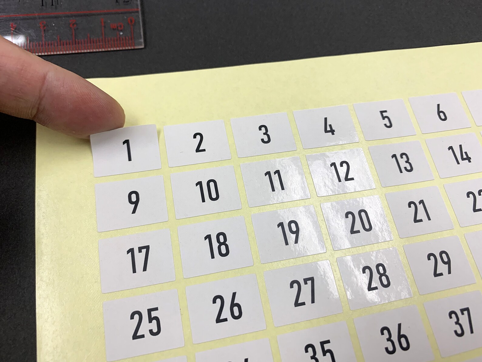 Rectanglar Numbers Stickers, 2 A4 Sheets 1-120, 121-240 in Numbers, 2 ...