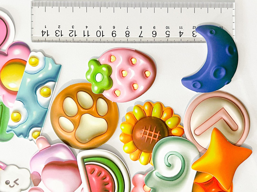 Cute 3D Inflated Visual Effect Style Stickers - Cartoon Decorations for ...