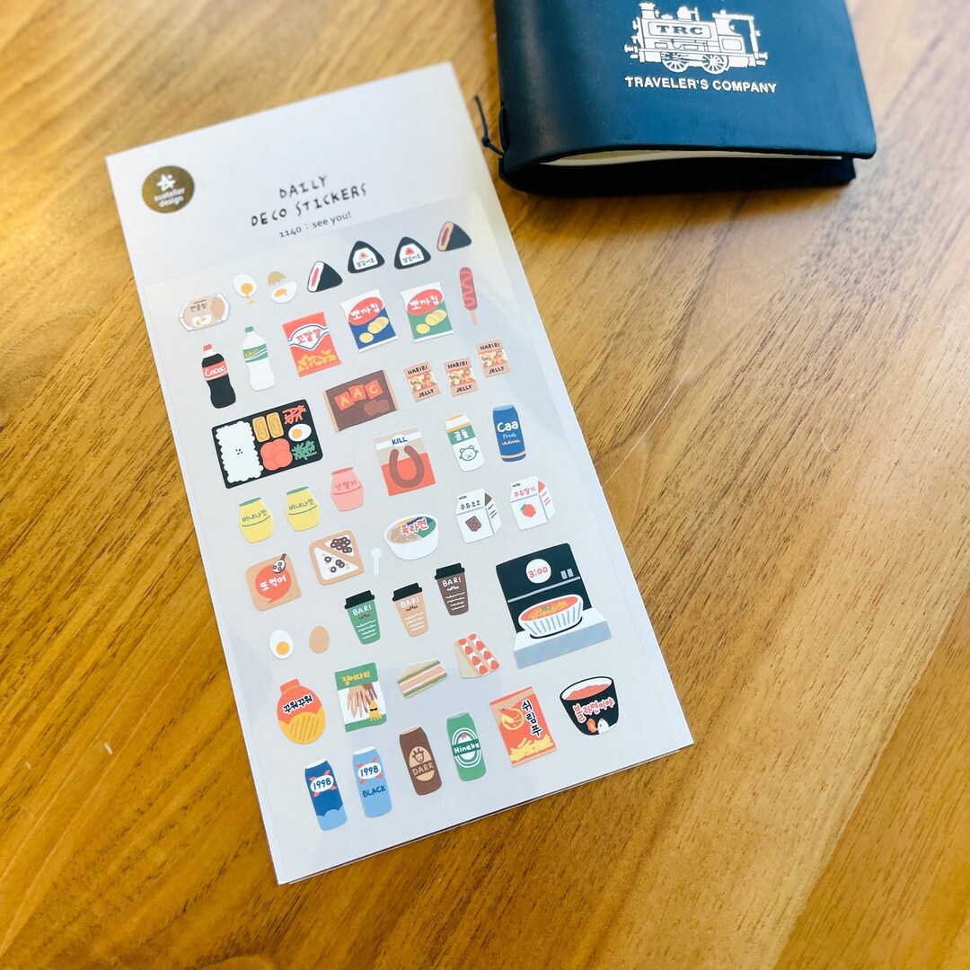 Suatelier Sticker 1140 See You!: Korean Food & Drink Delights - Etsy