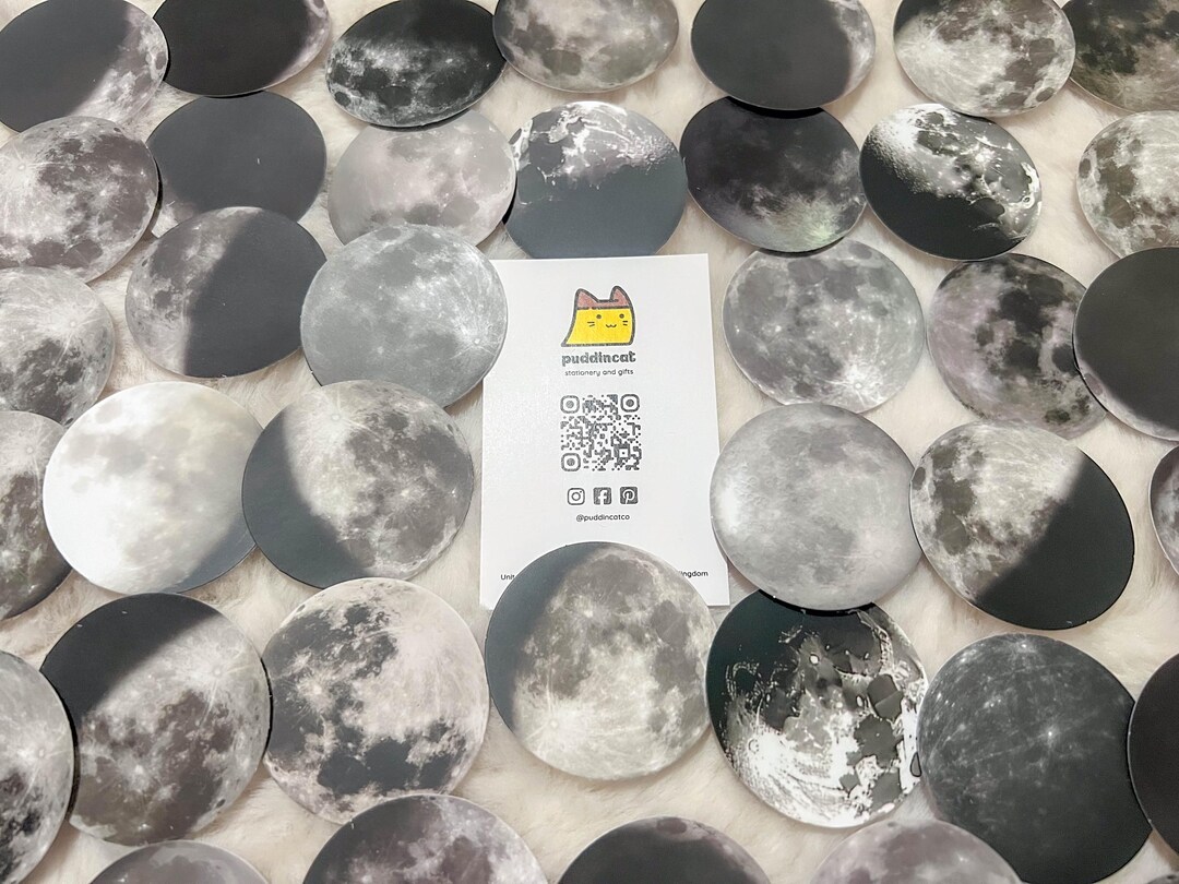 10 Random Moon Phase Stickers - Etsy