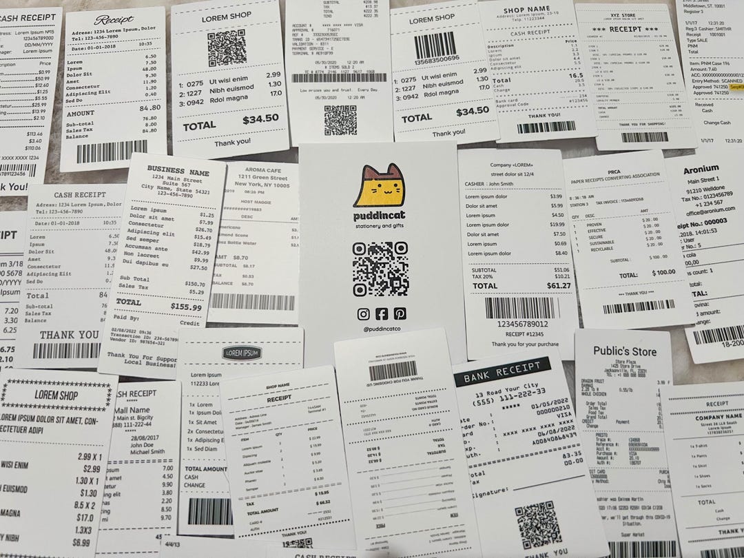 10 Random Receipt Sticker Pack! Waterproof Reusable VIYNL Stickers ...