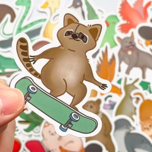 10 Skateboard Safari Animal Sticker Set Wild Decals for Skateboard ...