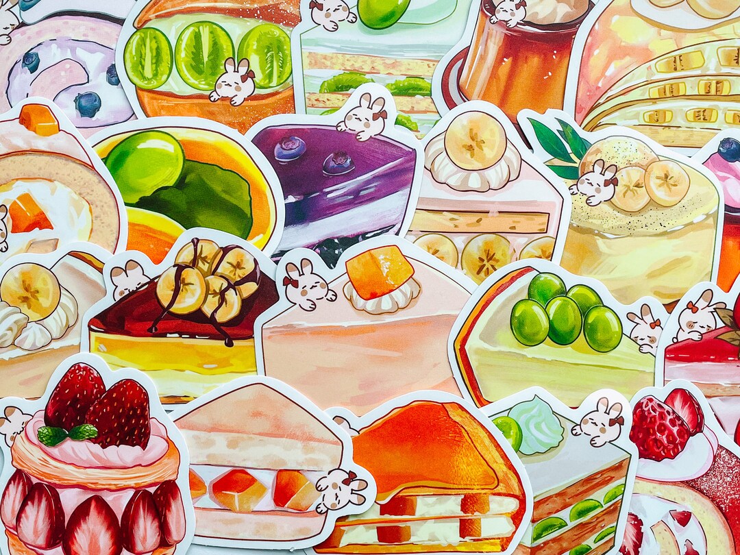 10 Sweet Treat Delights Cake Desserts Sticker Set Whimsical Decals for ...