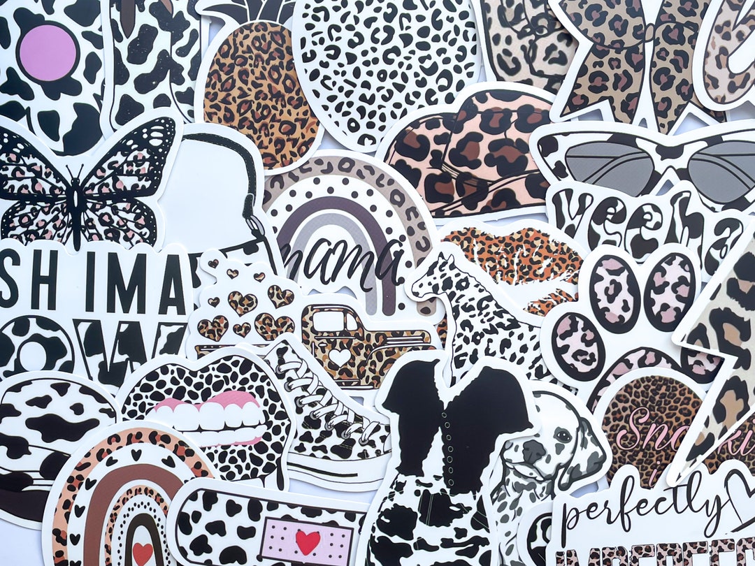 Wild Elegance Leopard Print Sticker Animal Print Decal Fashionable ...