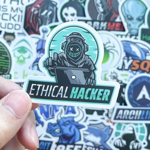 Cyber Warrior Hacker Sticker Tech Enthusiast Decal Cybersecurity Vibes ...